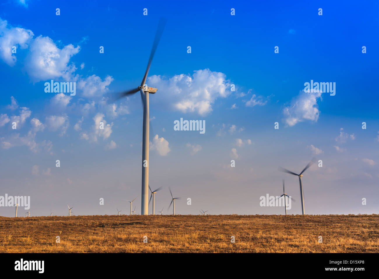 Rural scene rotating wind turbines hi-res stock photography and images ...