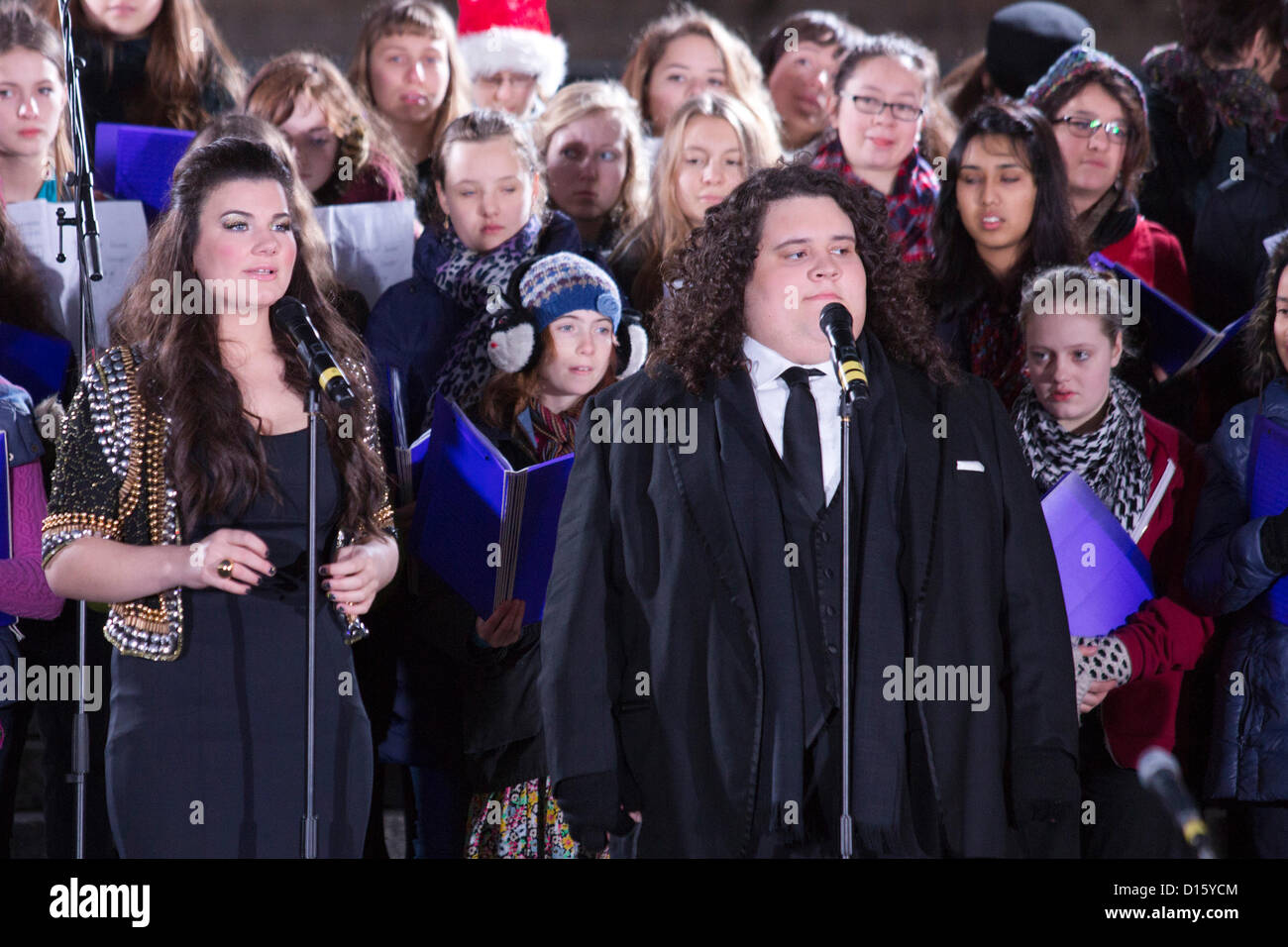 London, England, UK. Saturday, 8 December 2012. Pictured opera singers ...