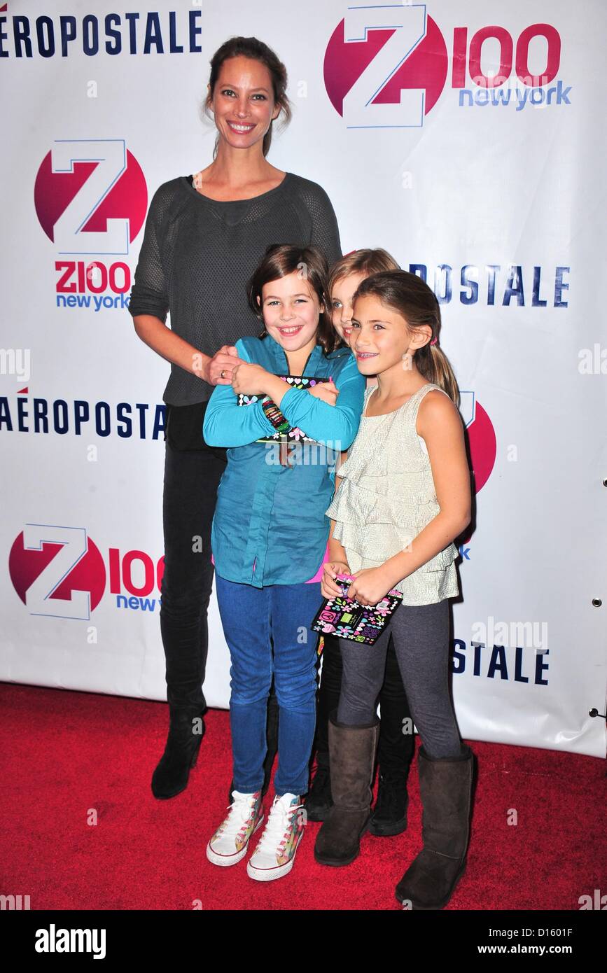 Christy Turlington, Family in attendance for Z100's Jingle Ball 2012 ...