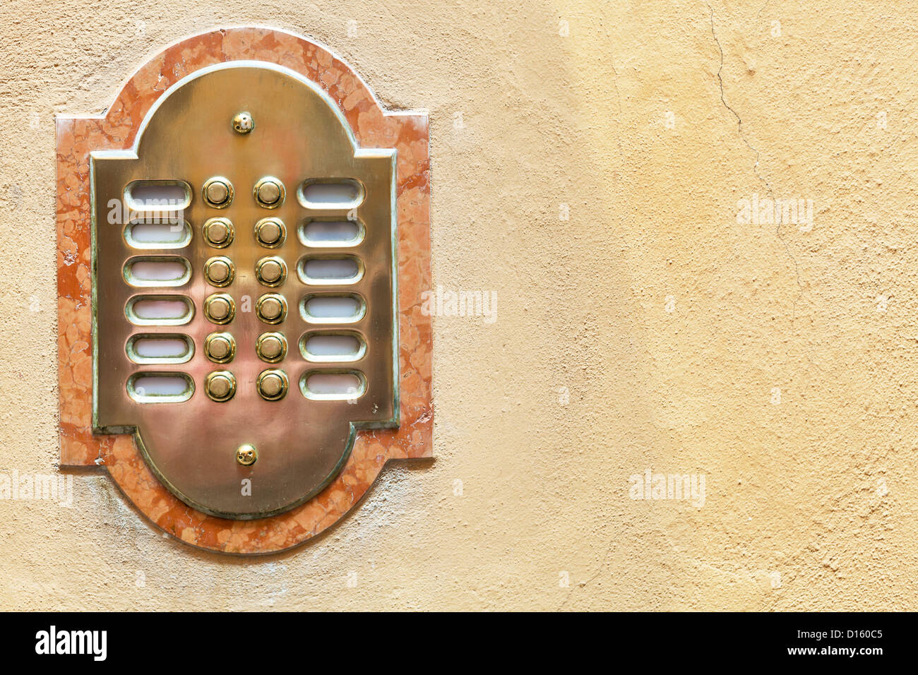 Old intercom button on wall hi-res stock photography and images - Alamy