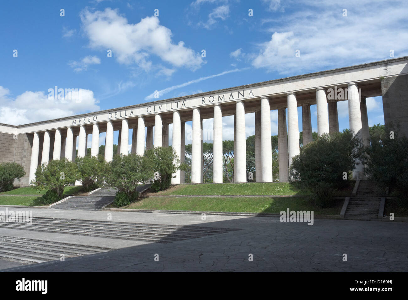 Colonnade porch, EUR district, Rome Stock Photo - Alamy