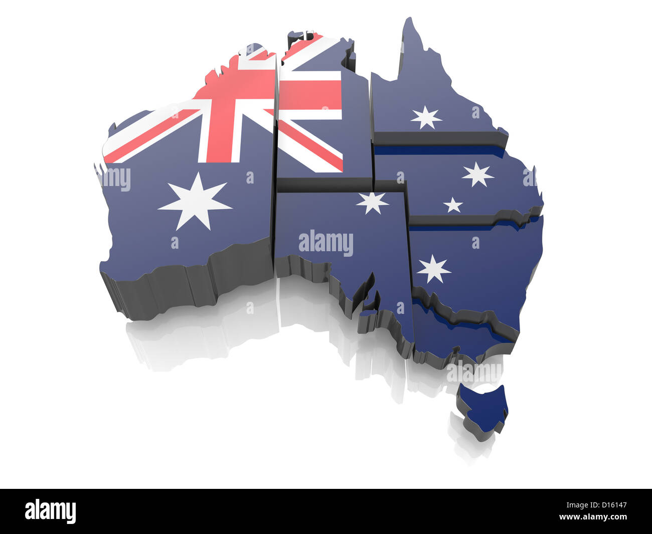 Germany map in national Cut Out Stock Images & Pictures - Alamy