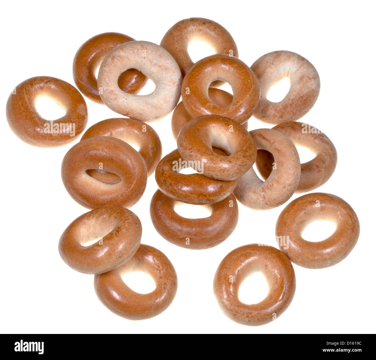 traditional russian sushkis isolated on white background Stock Photo ...