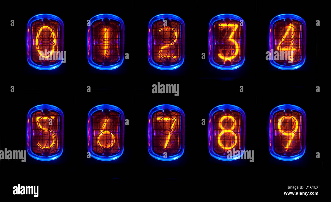 a numerical counter and number sequence using an old nixie tube clock ...