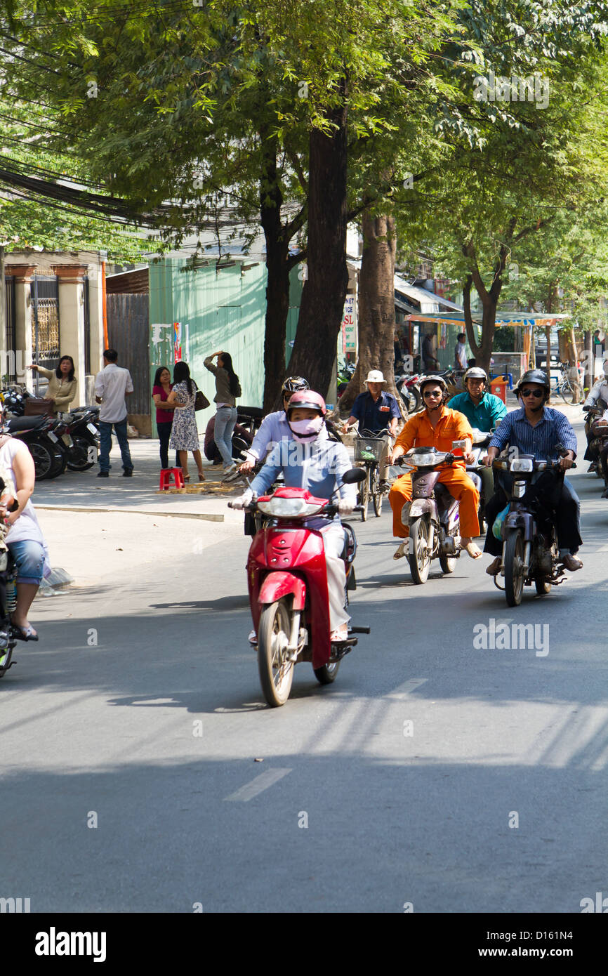 Dense Motorcycle Traffic in Ho Chi Minh City, Vietnam Stock Photo - Alamy