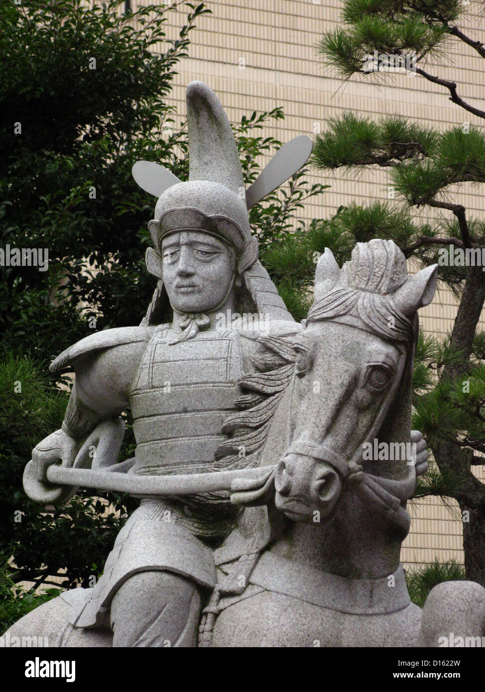 Statue of Yuki Hideyasu, Fukui Castle, Fukui, Fukui Prefecture, Japan ...