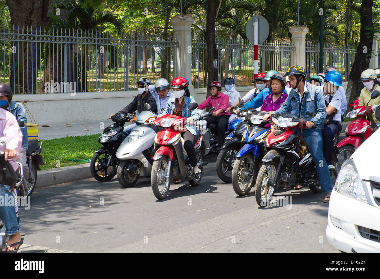 Dense Motorcycle Traffic in Ho Chi Minh City, Vietnam Stock Photo - Alamy
