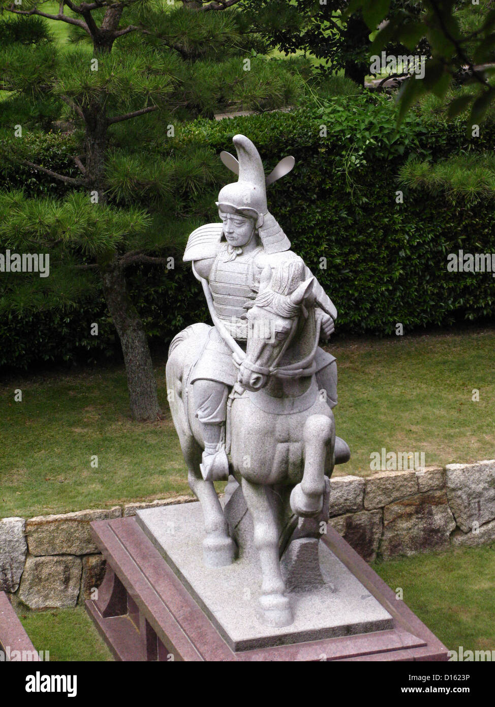 Statue of Yuki Hideyasu, Fukui Castle, Fukui, Fukui Prefecture, Japan ...