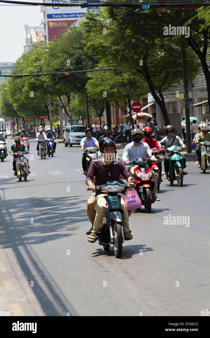 Dense Motorcycle Traffic in Ho Chi Minh City, Vietnam Stock Photo - Alamy