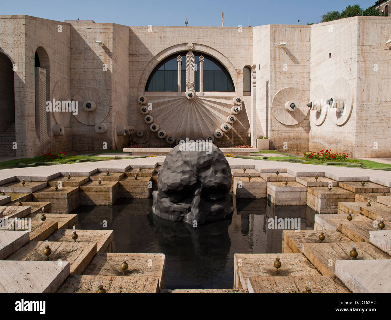Cascade building and fountains Stock Photo - Alamy