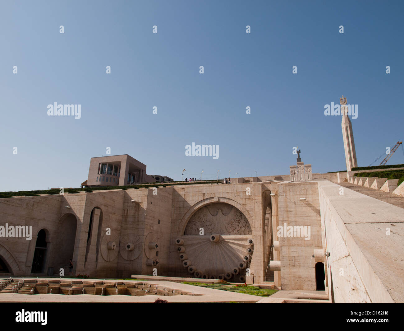 Cascade building and fountains Stock Photo - Alamy