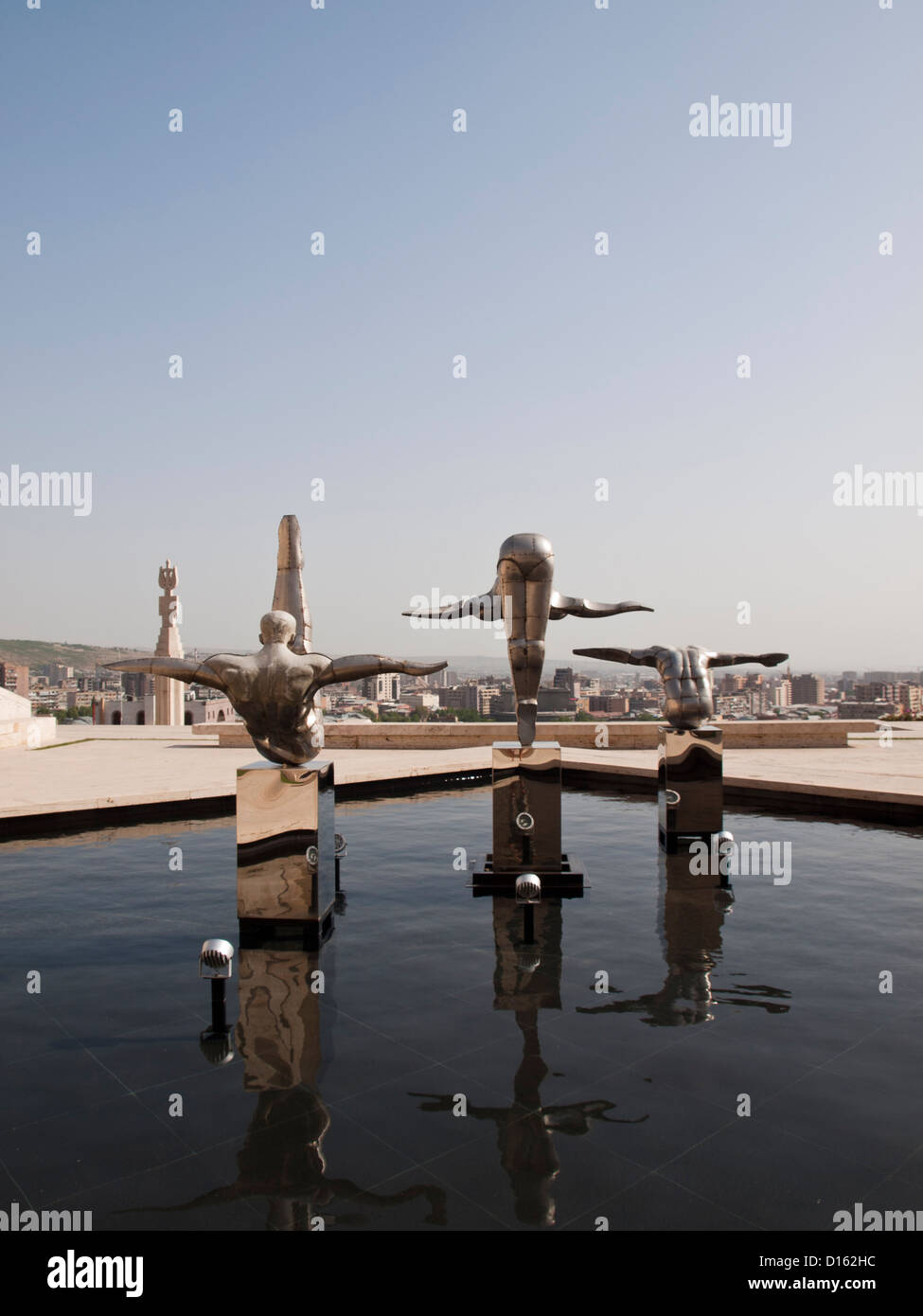 Cascade building and fountains Stock Photo - Alamy