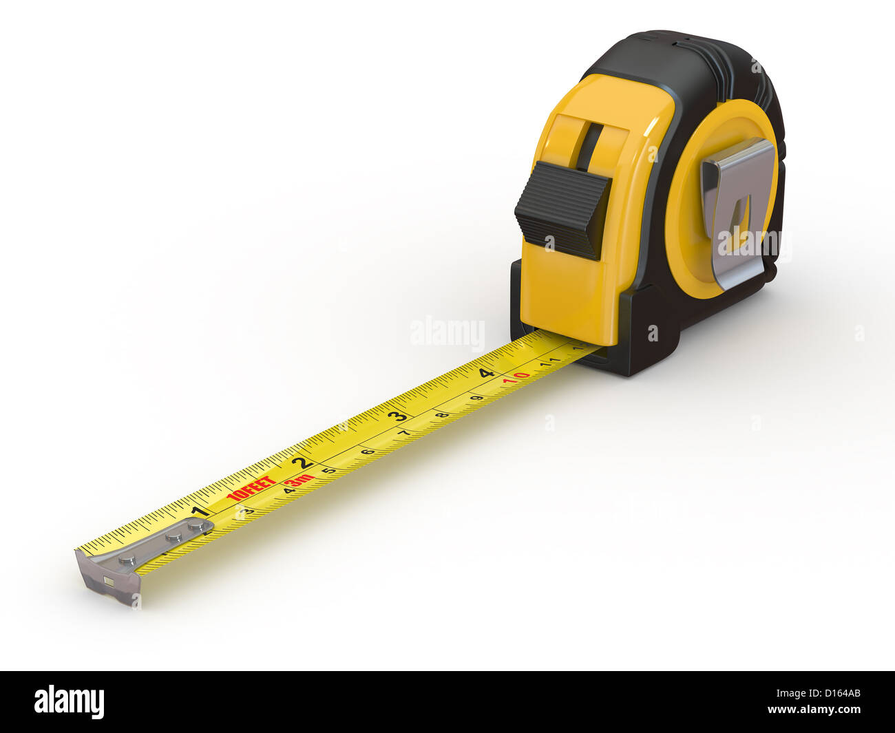 Tools. Measure tape on white background. 3d Stock Photo - Alamy