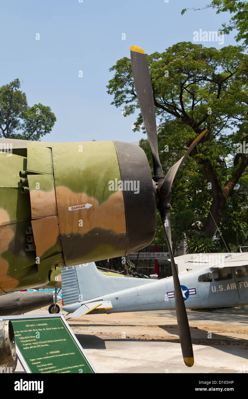 Old US Jet Fighter in the War Remnants Museum in Ho Chi Minh City ...