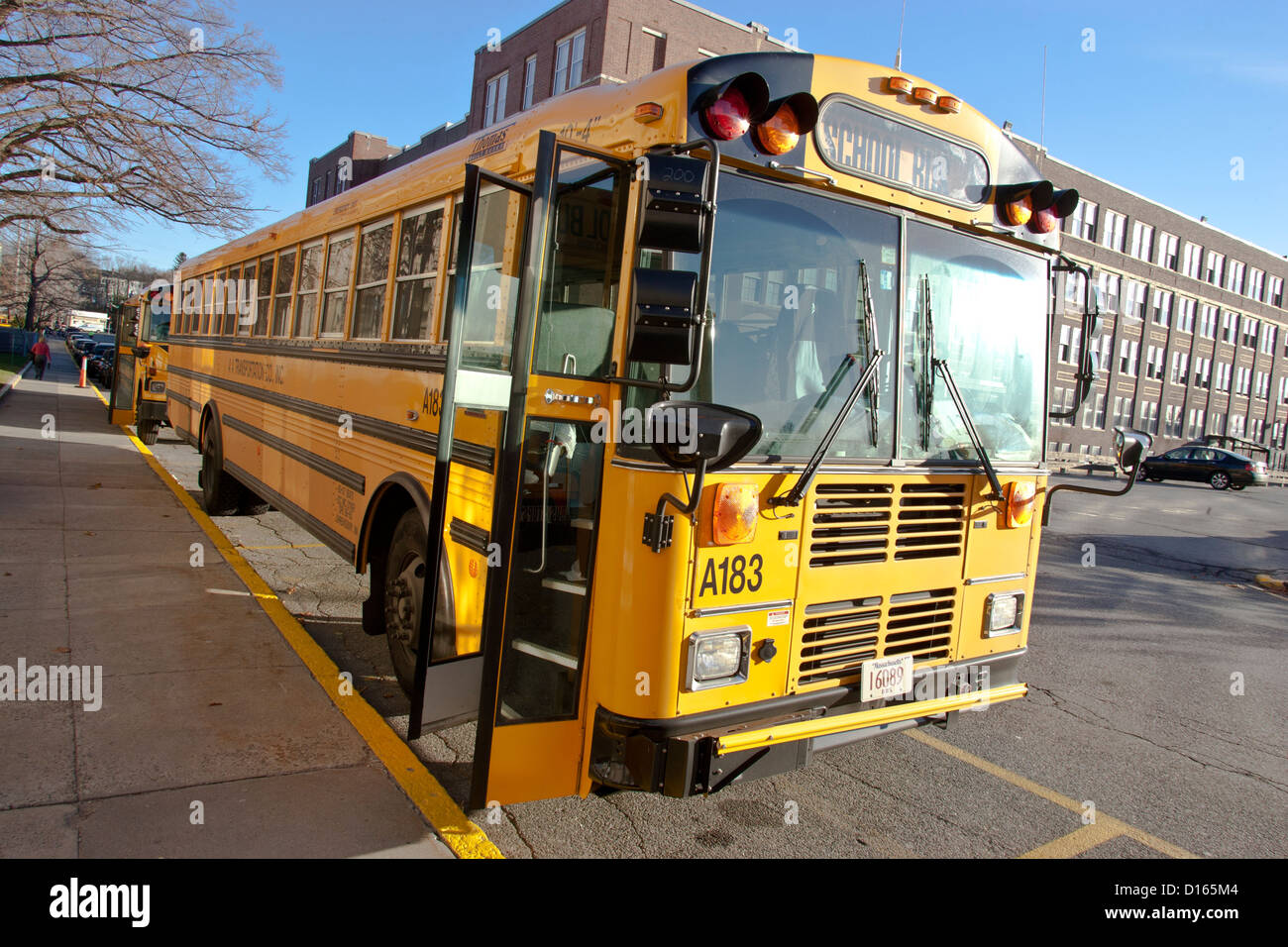 Yellow school bus Stock Photo - Alamy