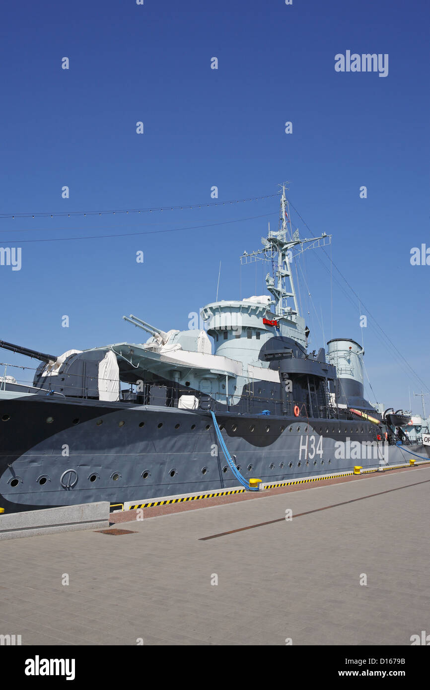 ORP Błyskawica, a Grom-class destroyer serving in the Polish Navy ...