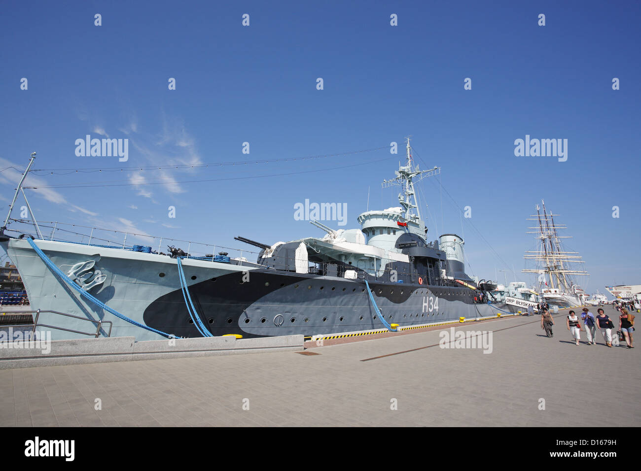 ORP Błyskawica, a Grom-class destroyer serving in the Polish Navy ...