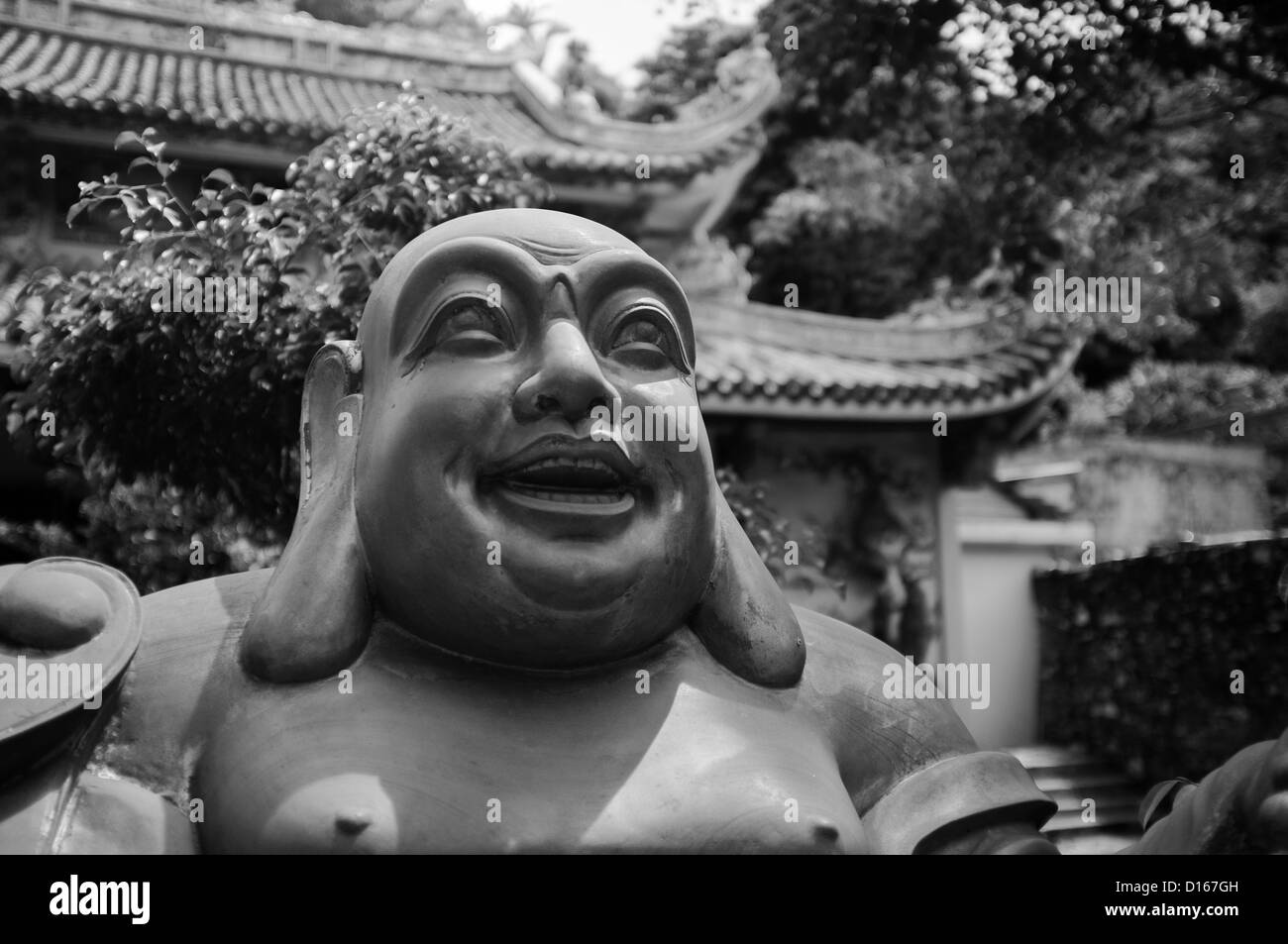 Smiling Buddha statue at Marble Mountain in Vietnam Stock Photo - Alamy