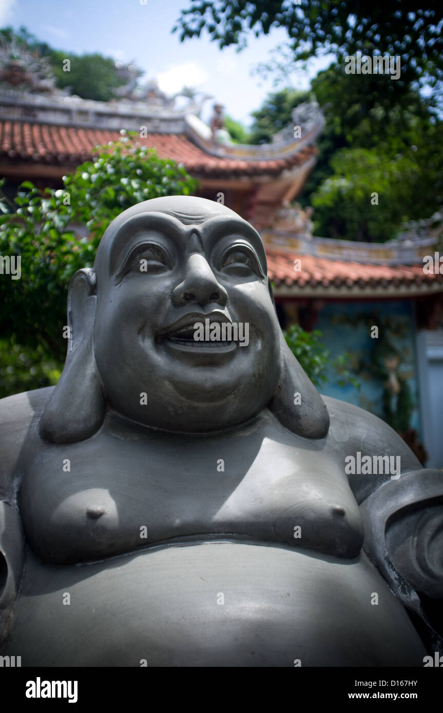 Smiling Buddha statue at Marble Mountain in Vietnam Stock Photo - Alamy