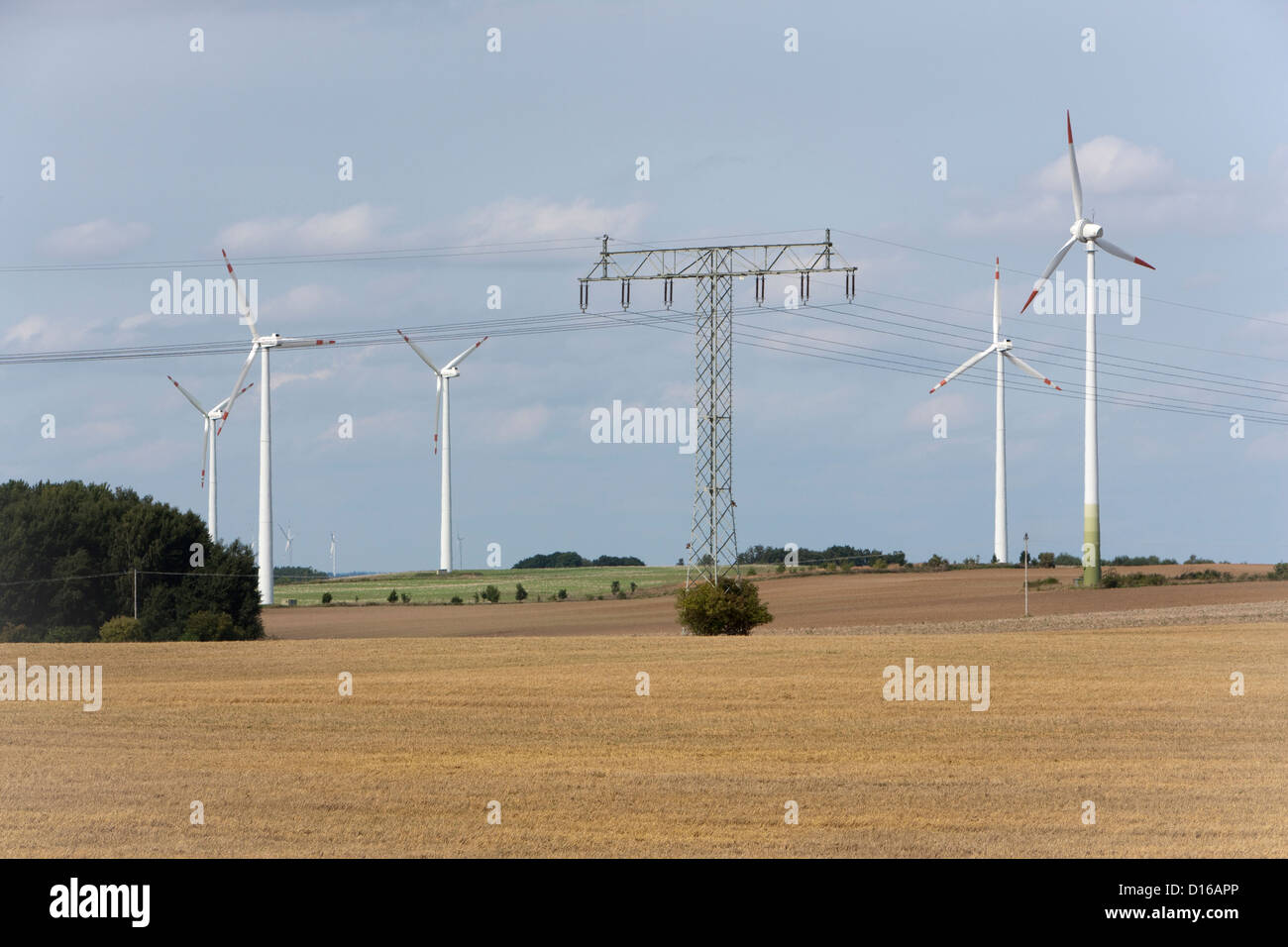wind turbines at prenzlau, uckermark district, brandenburg, germany ...