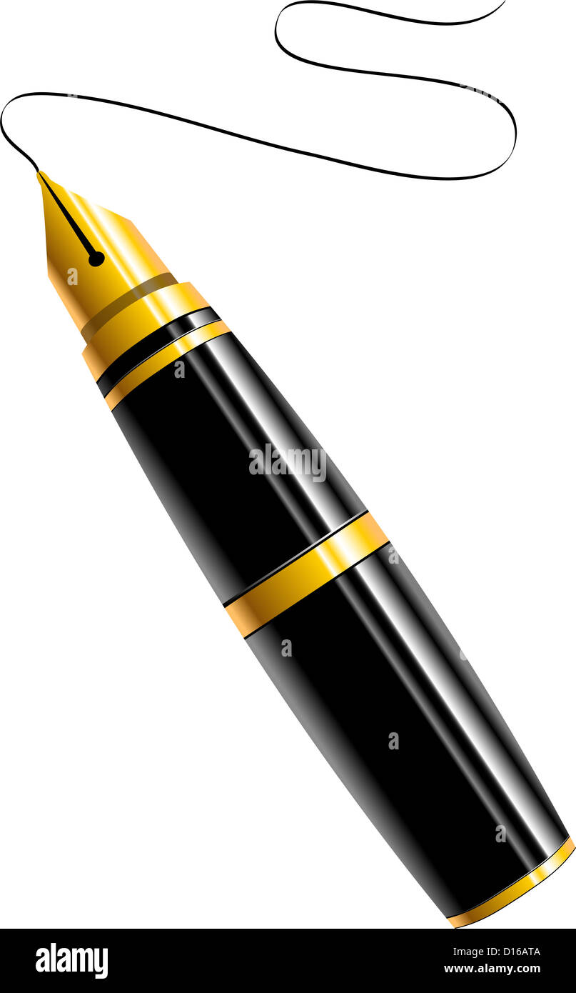 Pen over white Stock Photo - Alamy