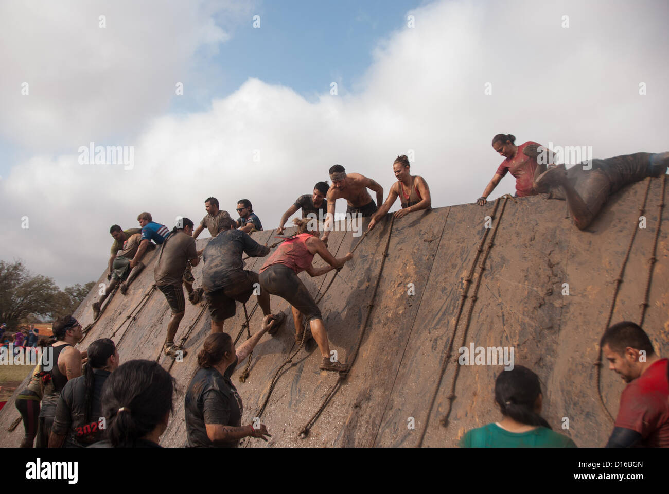 8 December 2012 San Antonio, Texas, USA - People conquer the 'Rope a ...