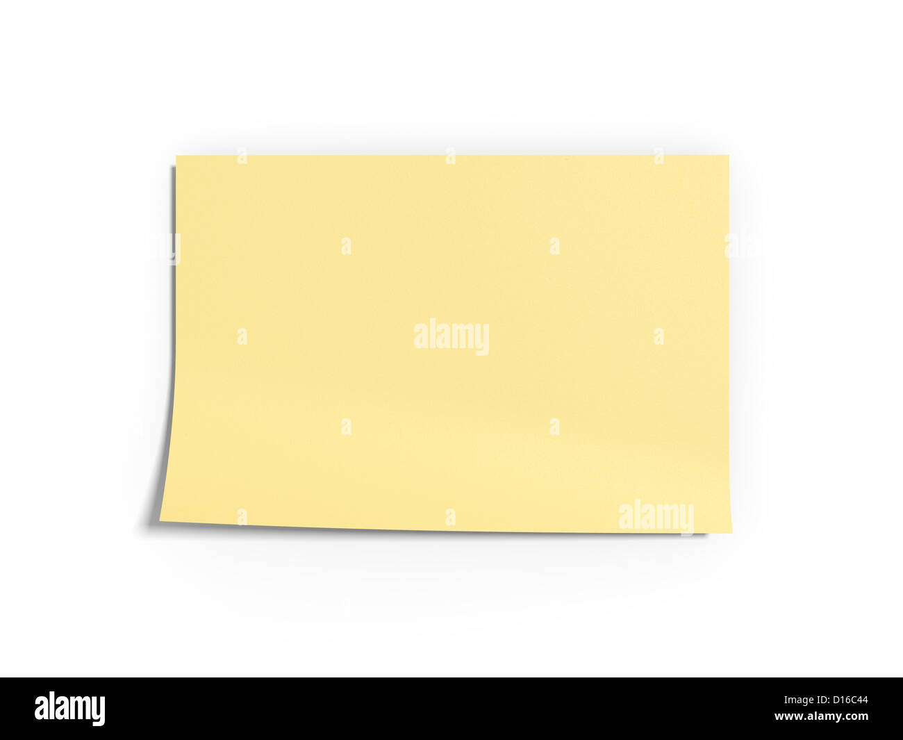 Yellow 3d texturized note in a white isolated background Stock Photo ...