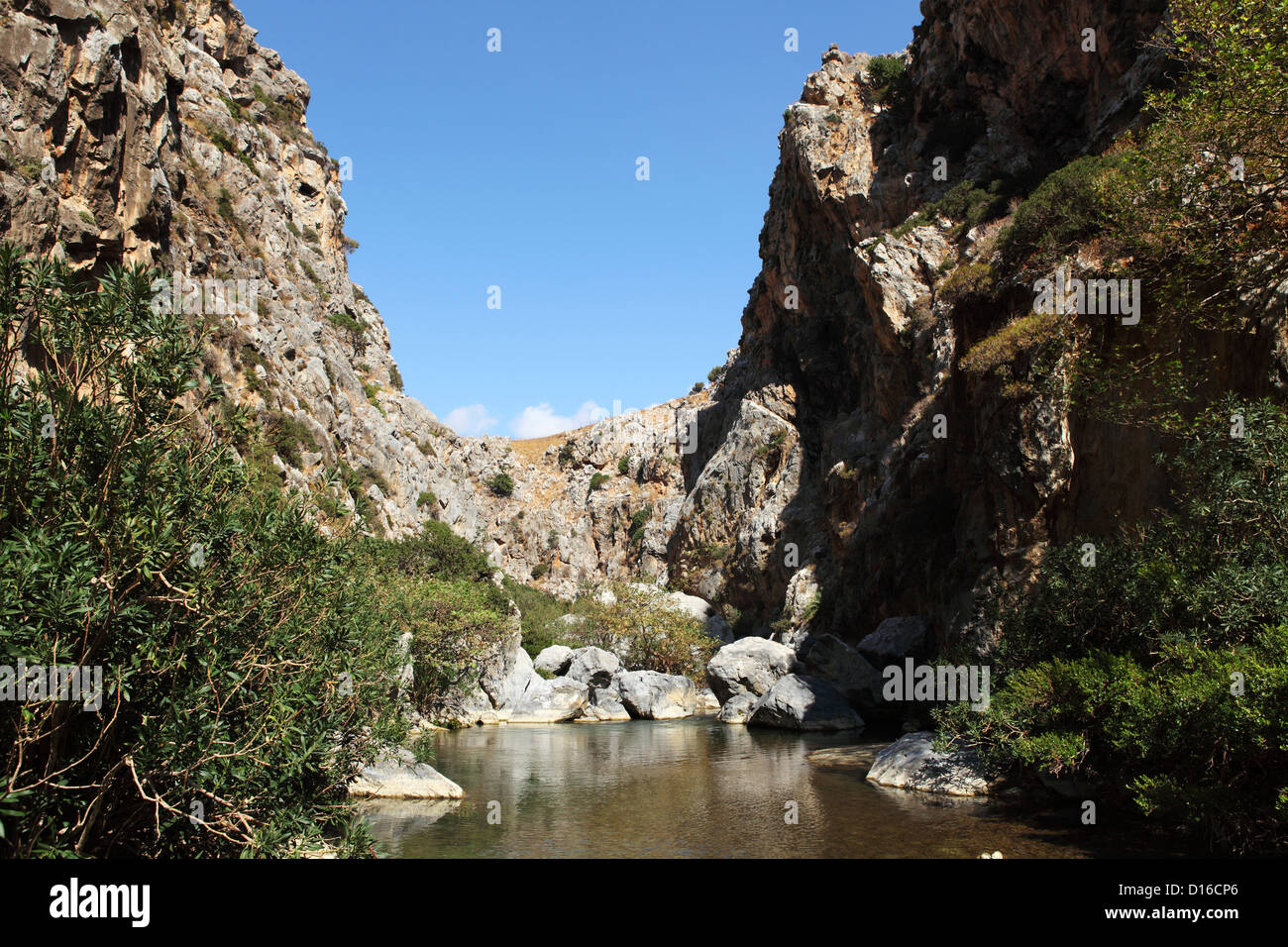 Preveli or Kourtaliotiko Gorge on Crete, Greece Stock Photo - Alamy