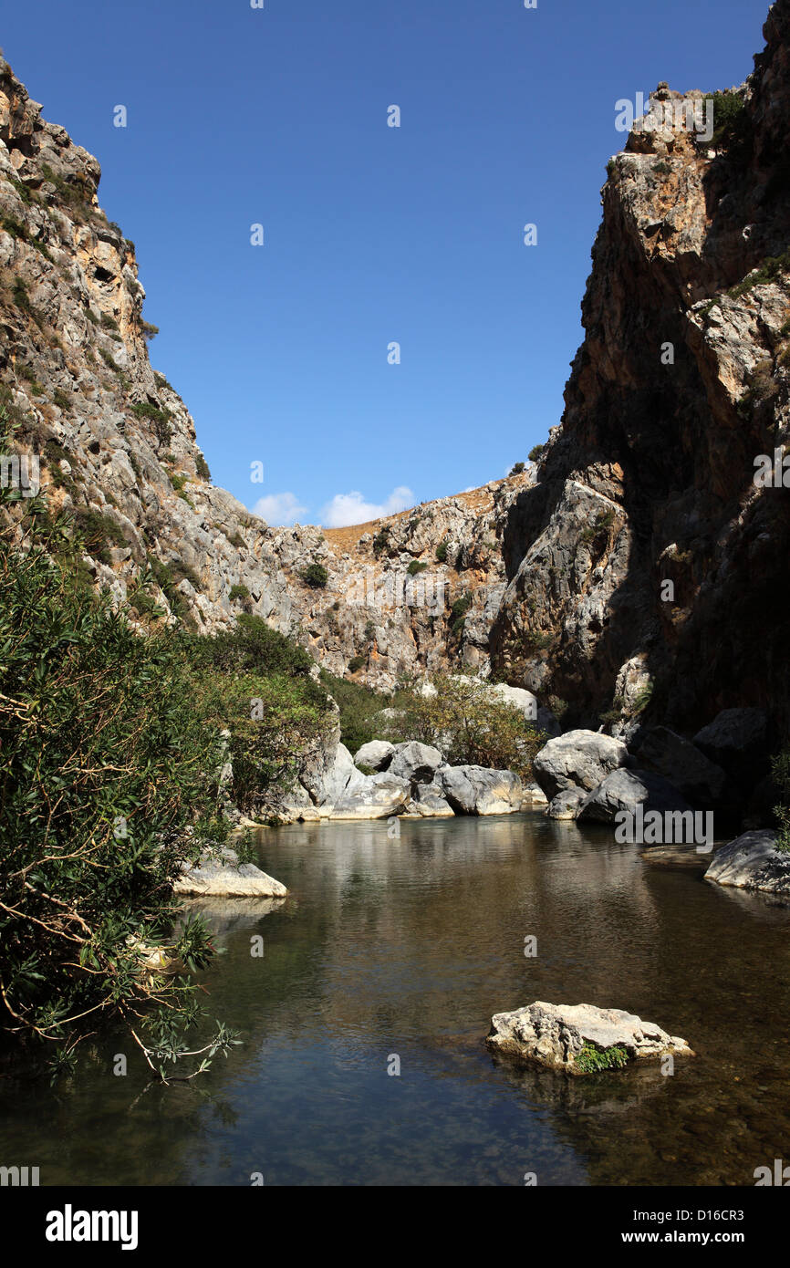 Preveli or Kourtaliotiko Gorge on Crete, Greece Stock Photo - Alamy