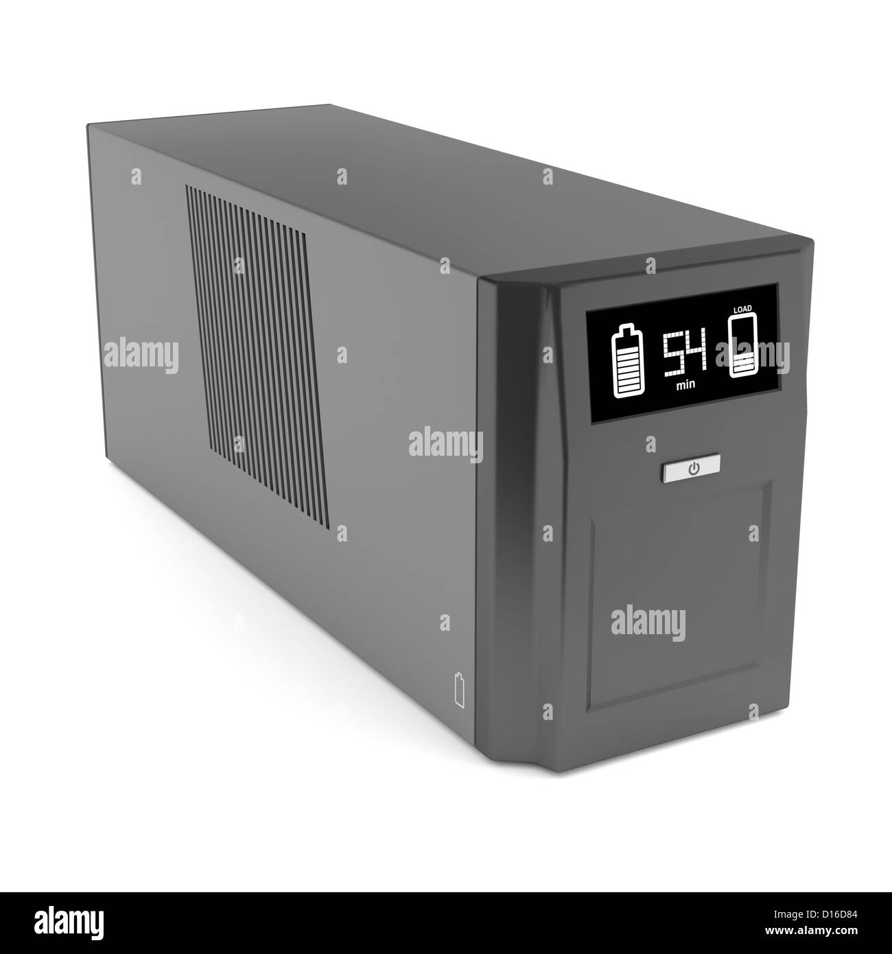 Uninterruptible power supply on white background Stock Photo - Alamy