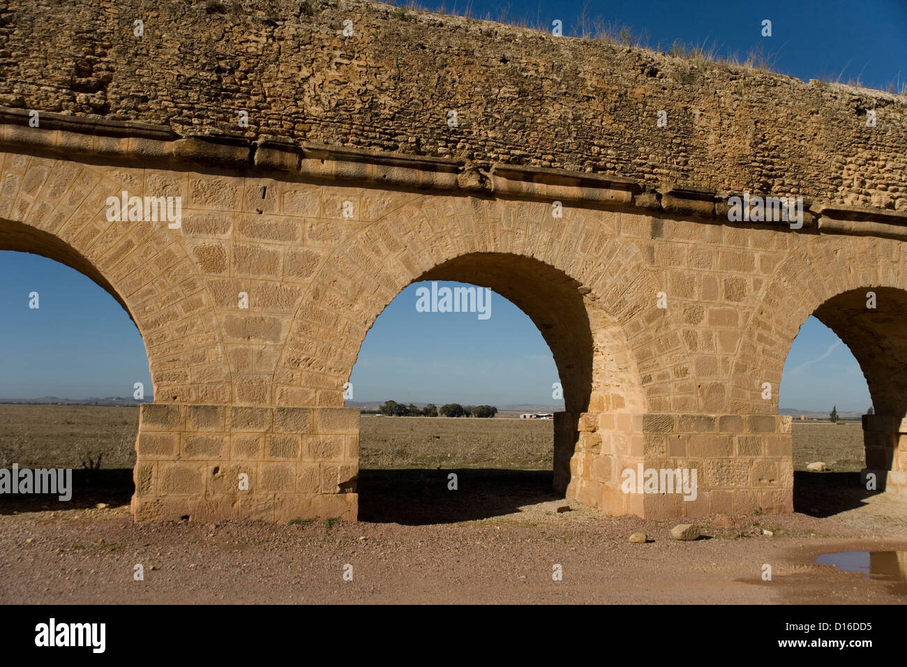 Roman viaduct south of Tunis used to carry water to Carthage from the ...
