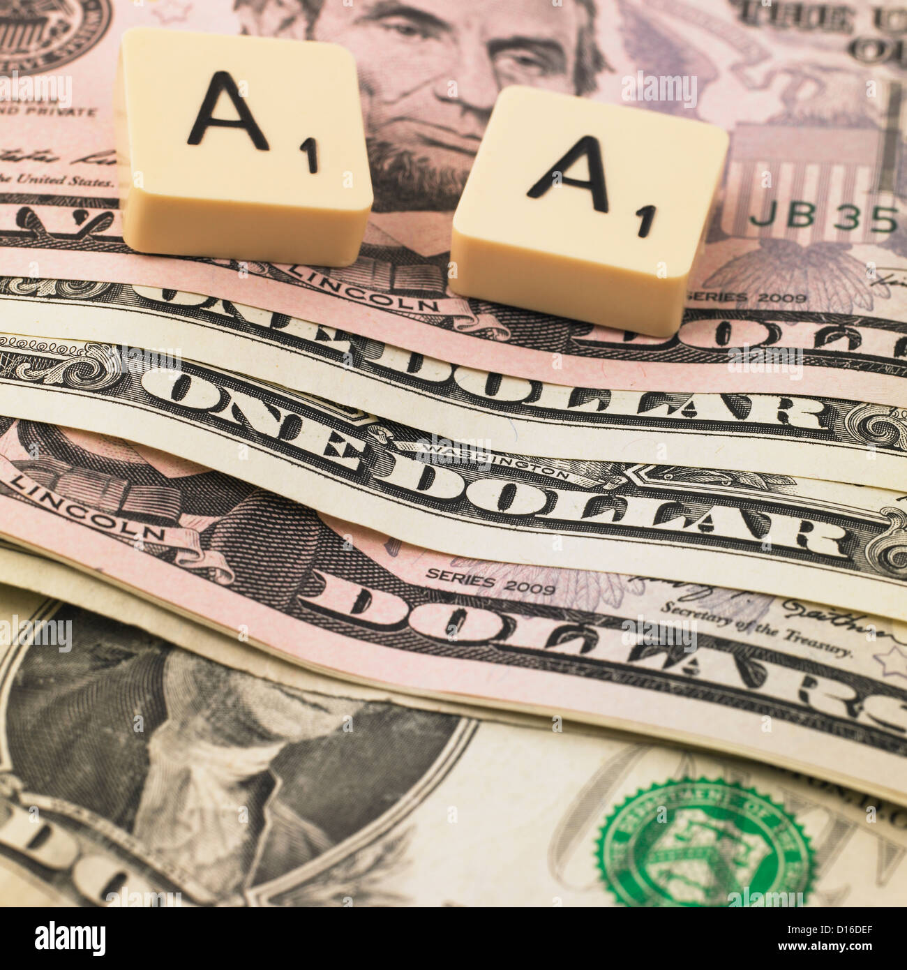 USA credit rating AA Stock Photo - Alamy