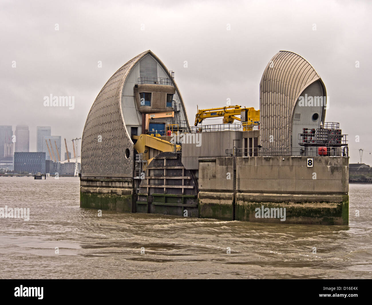 The Thames barrier, river Thames, London Stock Photo - Alamy