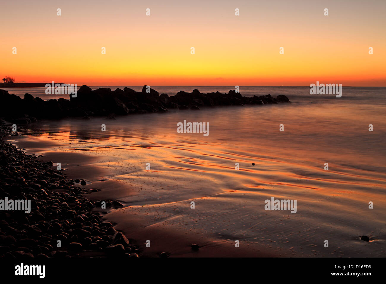 This image was taken at sunset on the east coast of England Stock Photo ...