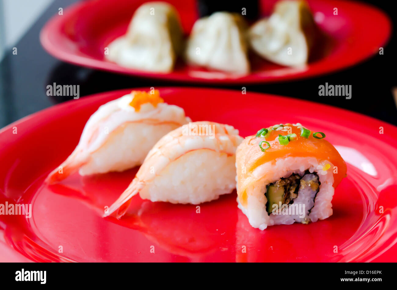 fresh sushi traditional , japanese style cuisine Stock Photo - Alamy