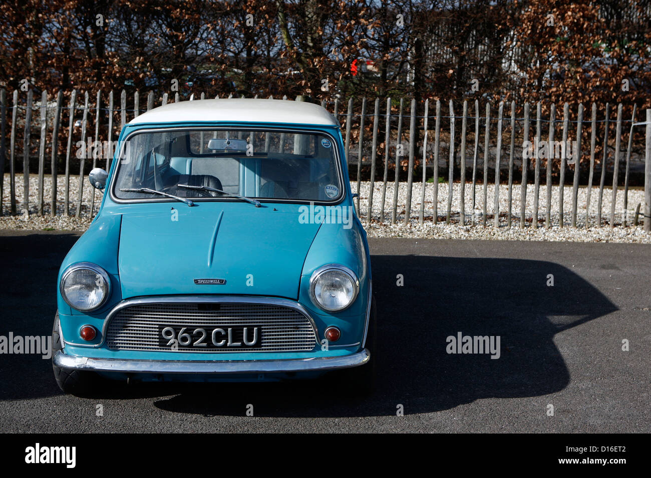 Mini classic blue car hi-res stock photography and images - Alamy
