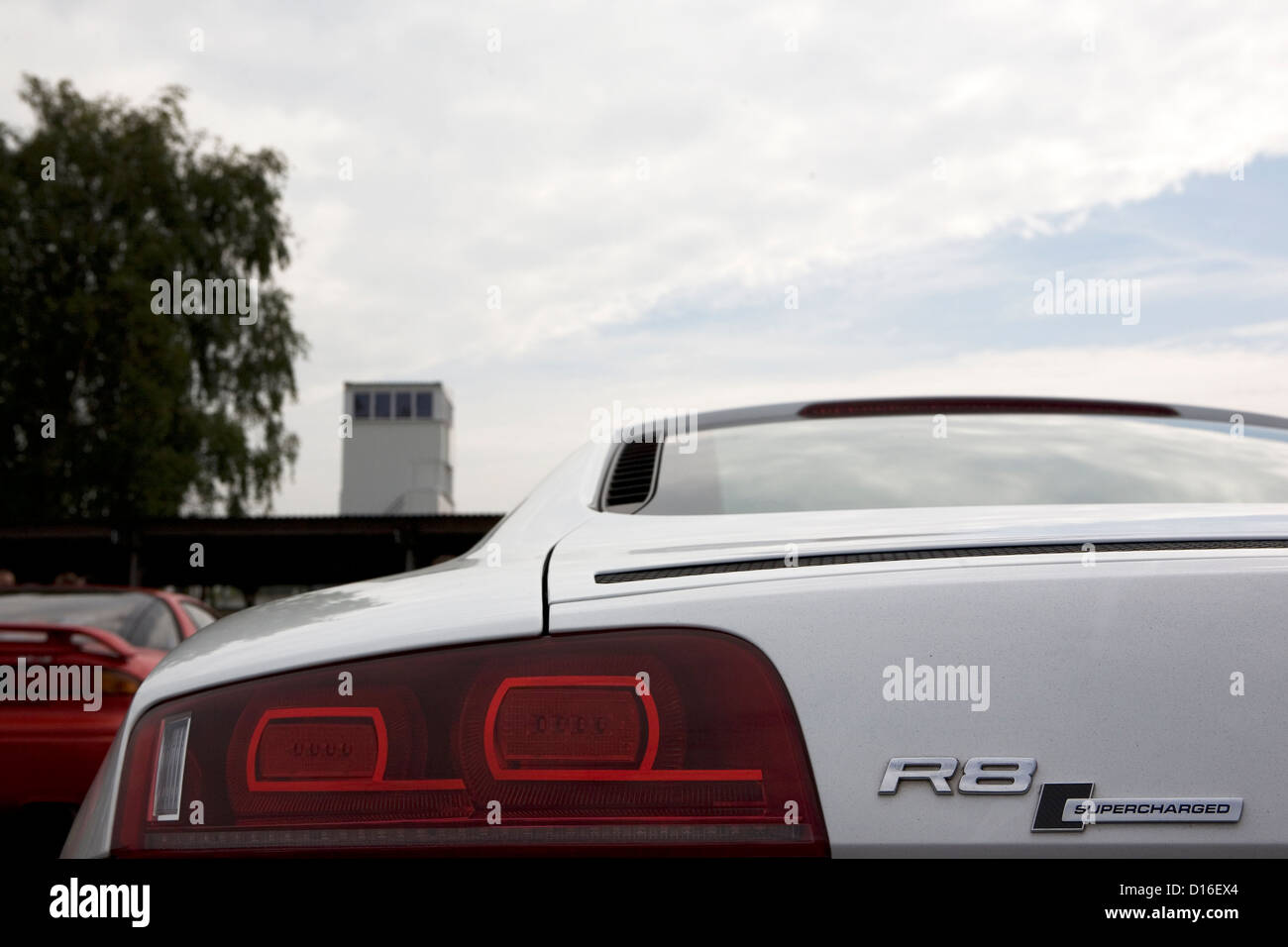 The back of an Audi R8 supercar parked at a car show Stock Photo - Alamy