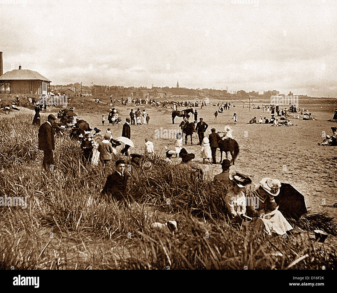 The Beach Carnoustie Edwardian period Stock Photo - Alamy
