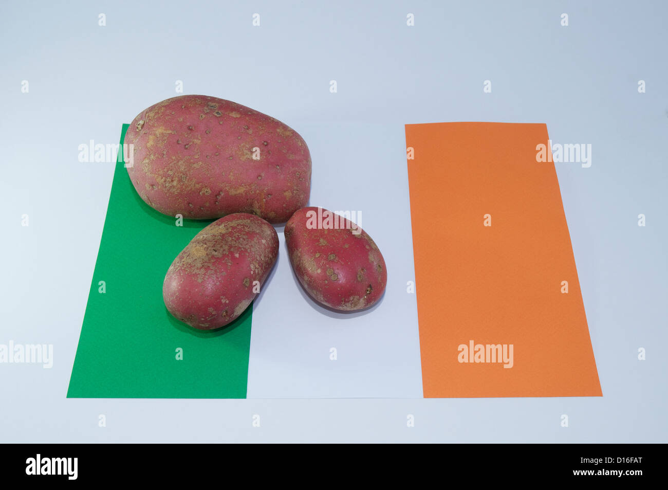 Irish flag and Rooster potatoes Stock Photo - Alamy