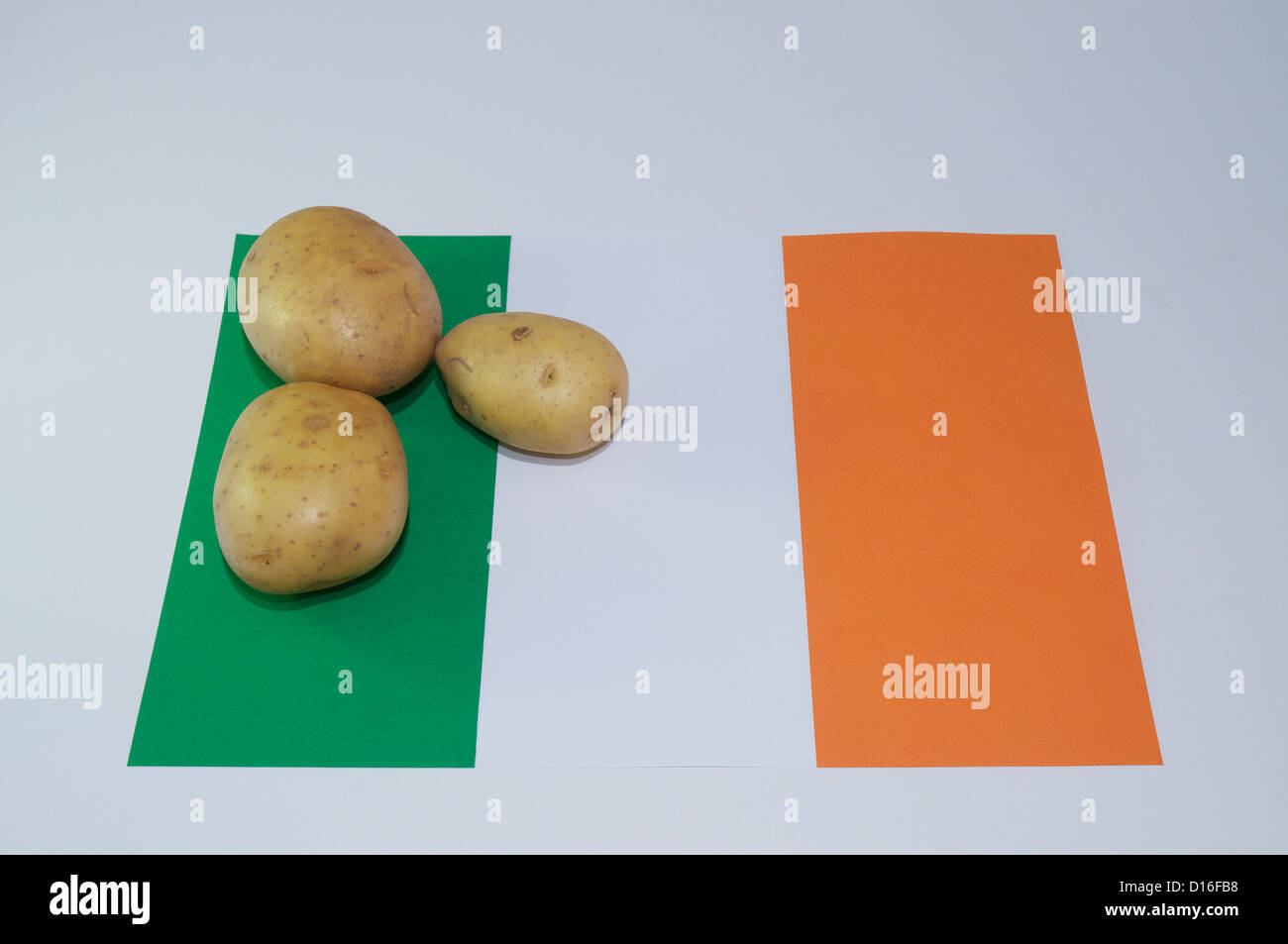 Irish flag and potatoes Stock Photo - Alamy
