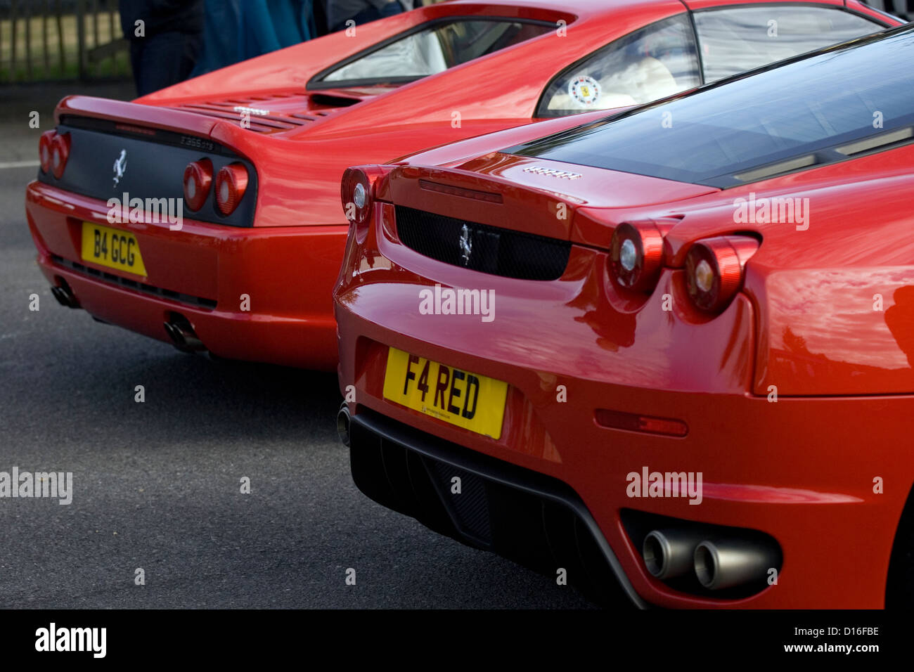A row of parked Ferrari's at a classic car show Stock Photo - Alamy