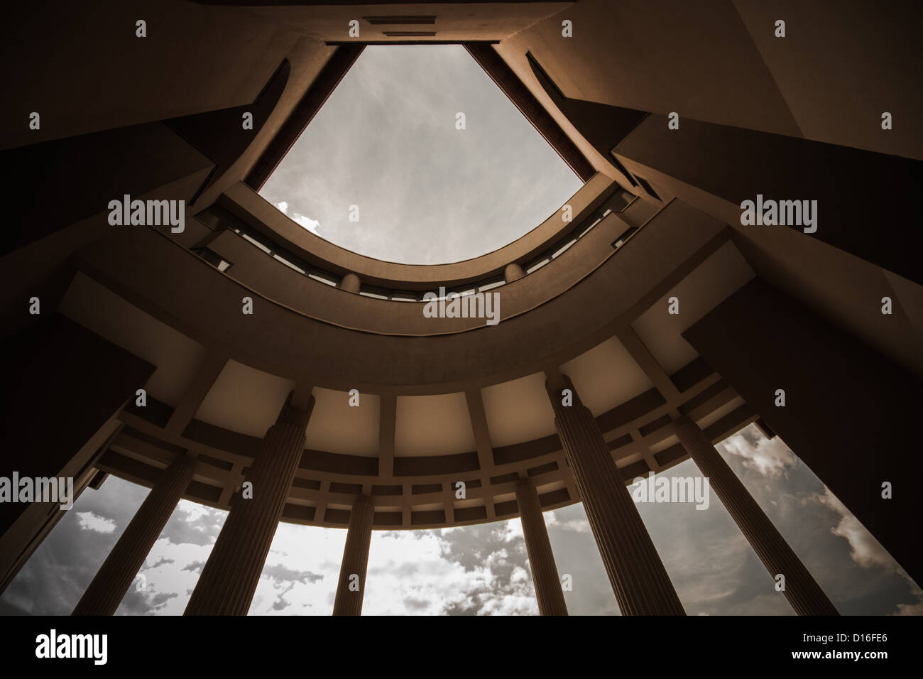 Abstract view of a building with nice, modern,interesting architecture ...