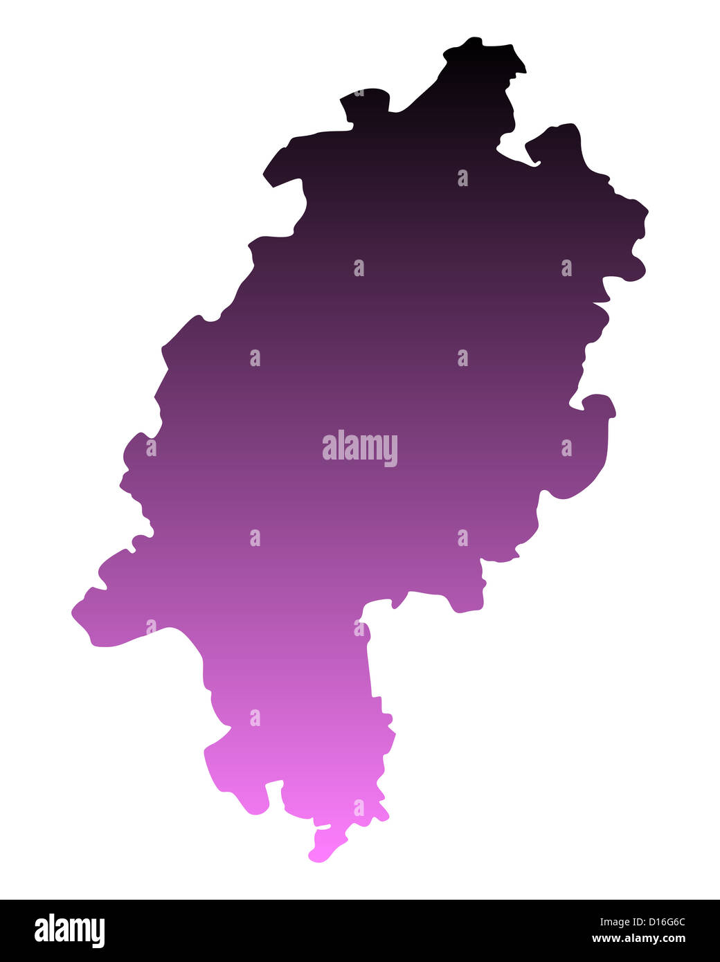 Map of Hesse Stock Photo - Alamy
