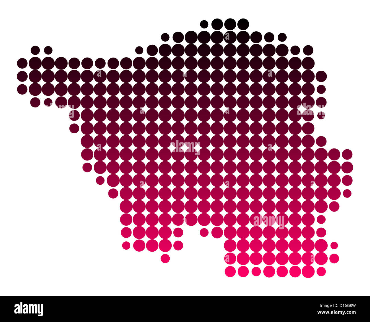 Map of Saarland Stock Photo - Alamy