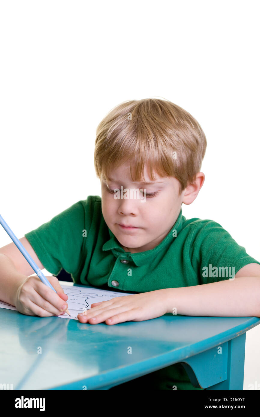 A child does homework Stock Photo - Alamy