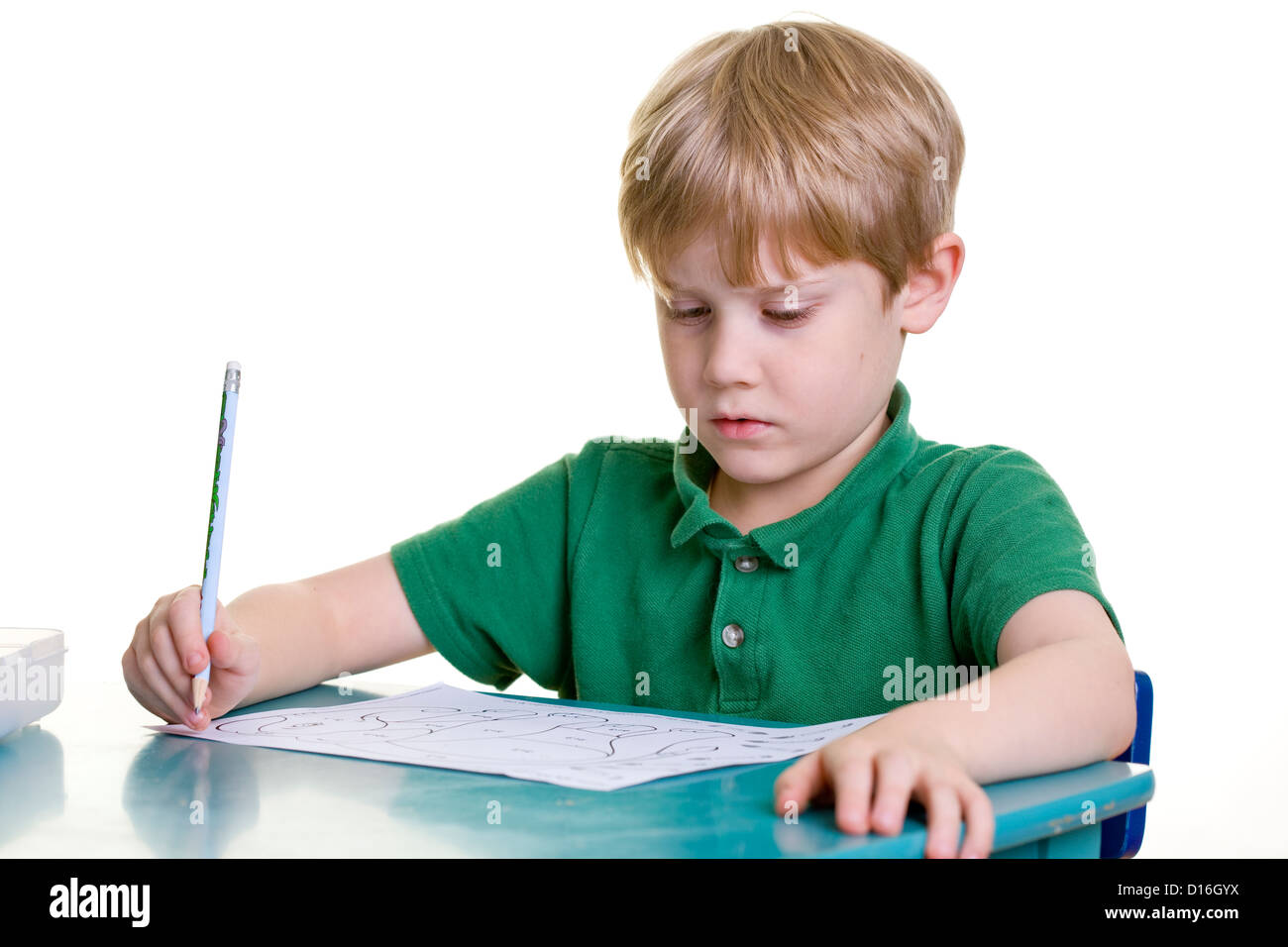 A child doing homework Stock Photo - Alamy