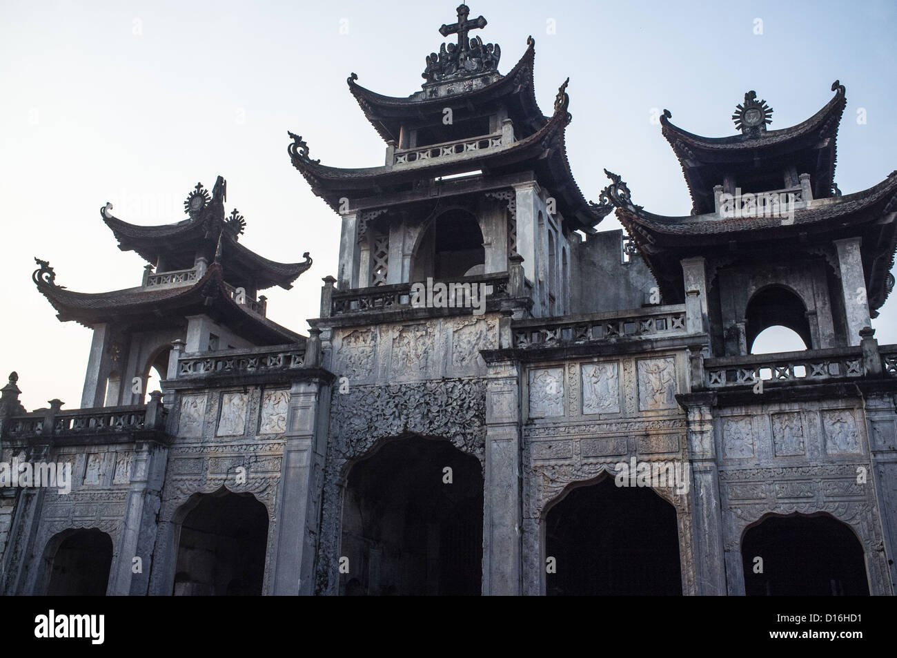 General view pictures of Phat Diem Catholic church complex situated ...