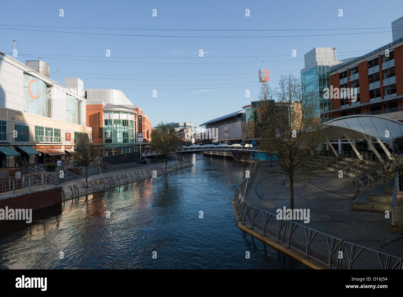 Reading Riverside Shopping Area The Oracle -2 Stock Photo - Alamy