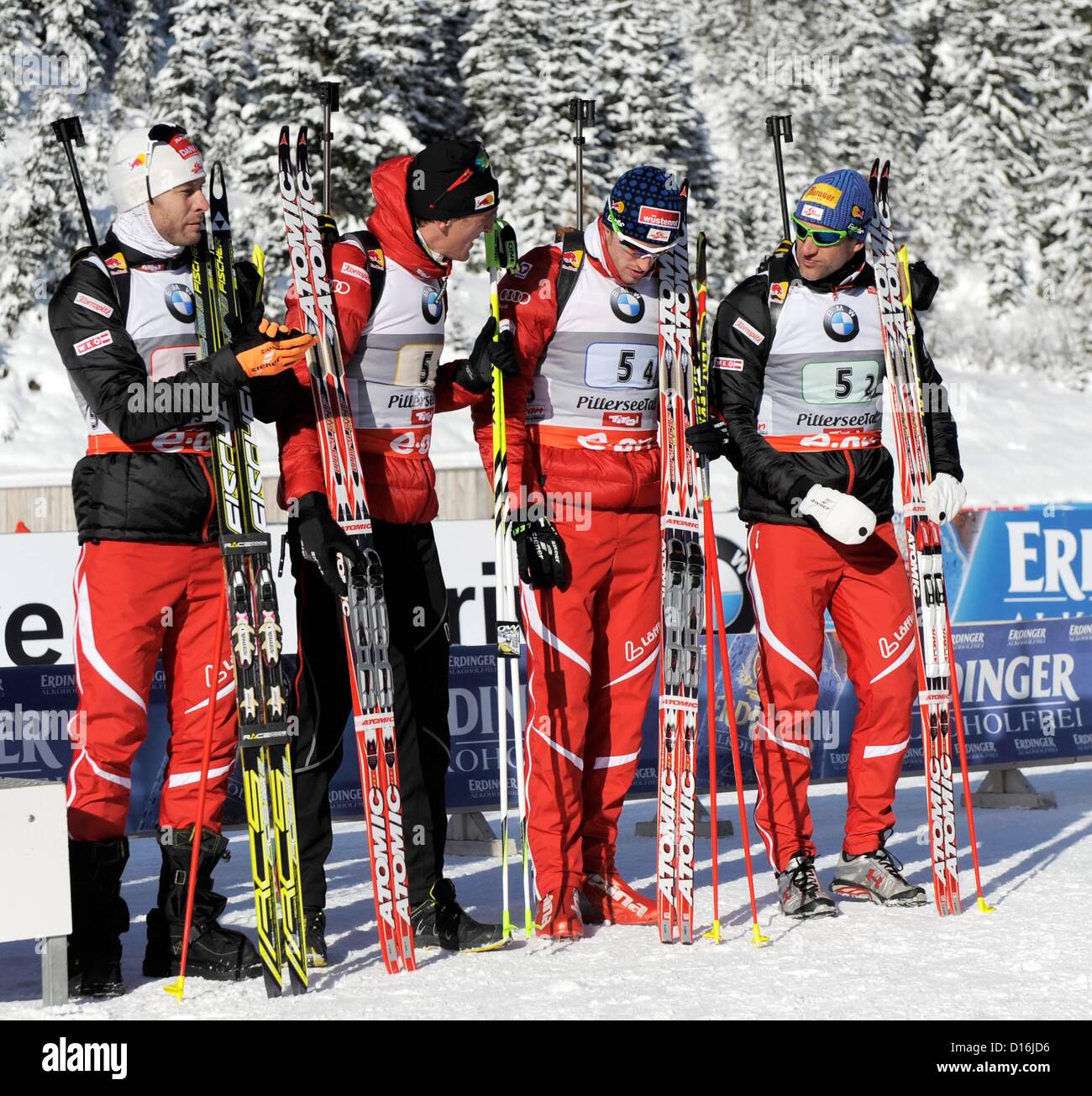 09.12.2012. Hochfilzen, Austria. Biathlon IBU World Cup 4x7 5km relay ...