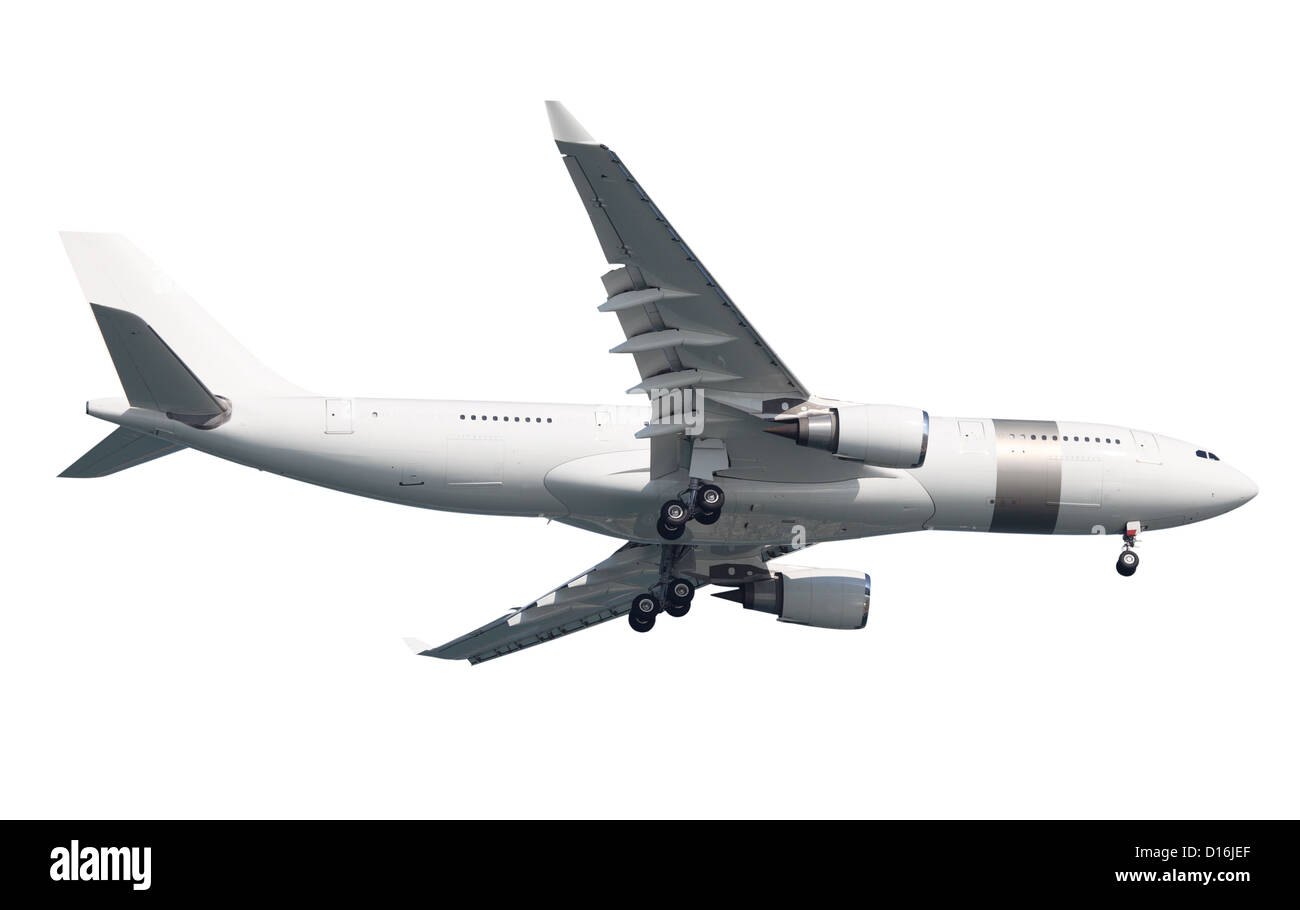 Airplane isolated over white background Stock Photo - Alamy